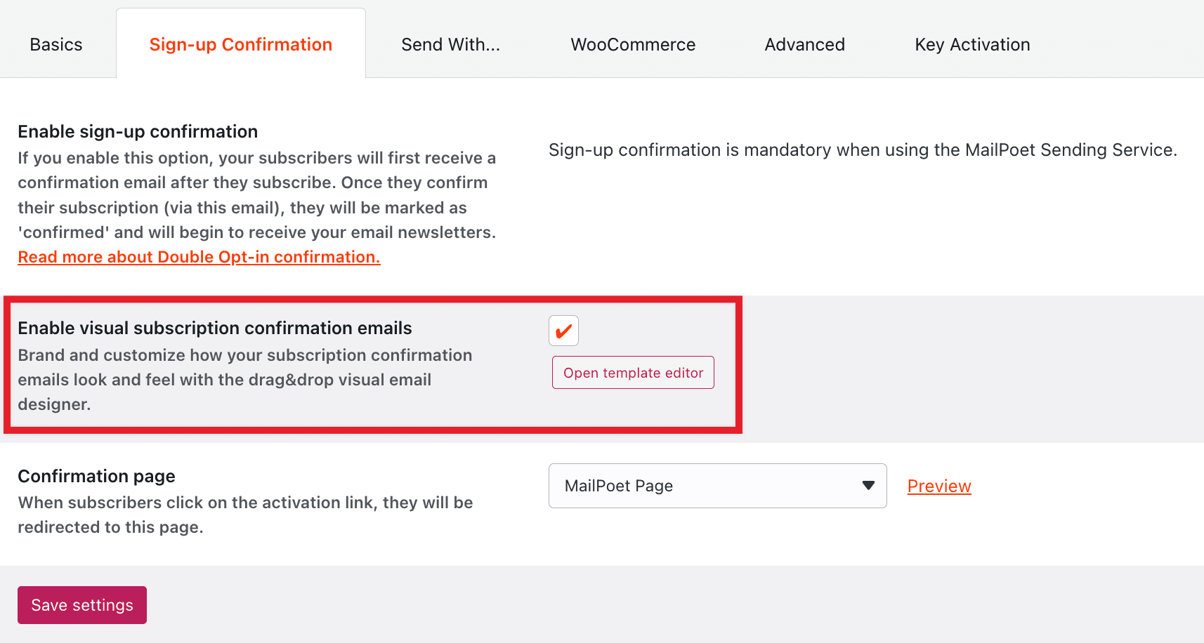 Customize the Confirmation Email Subject and Content - MailPoet Knowledge Base