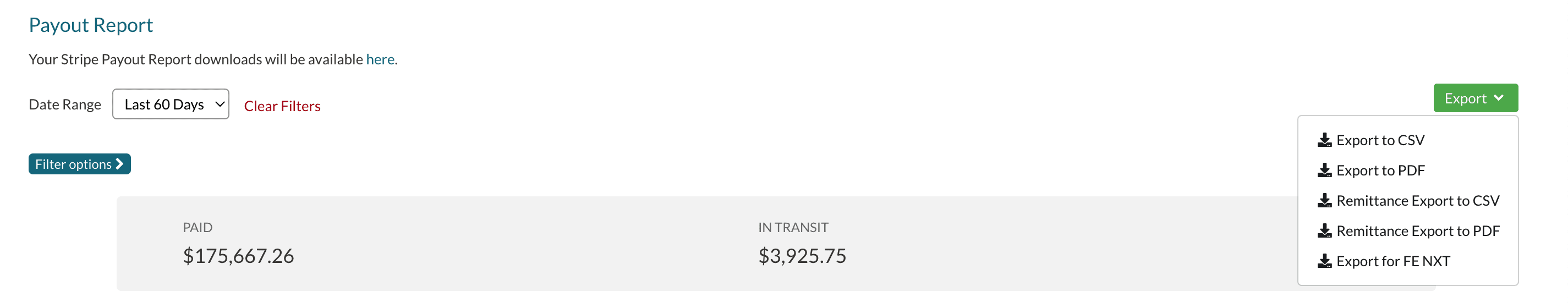 Reconciliation Reporting/Payout Report – Finalsite Enrollment