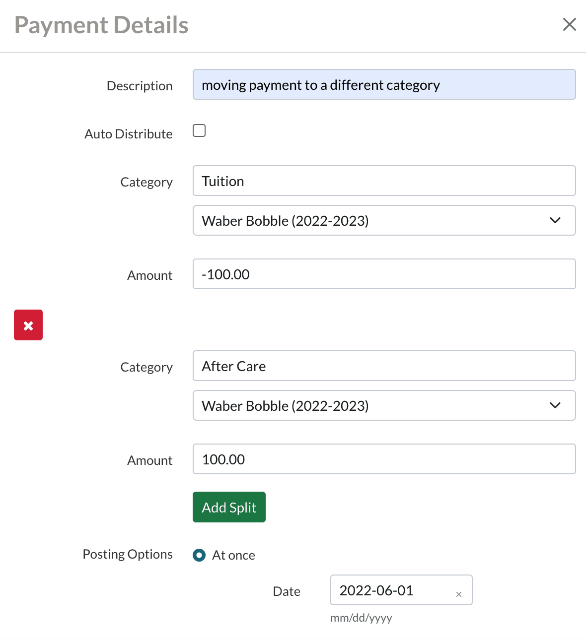 Billing: Overpayments – SchoolAdmin