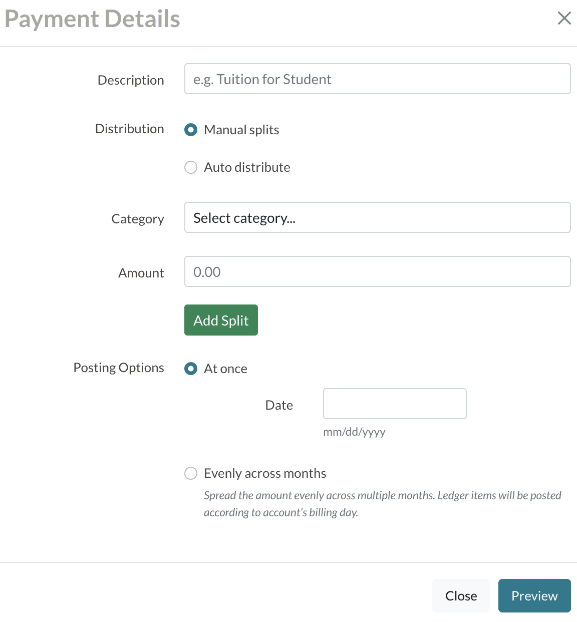 Contact Record: Billing Tab – Finalsite Enrollment