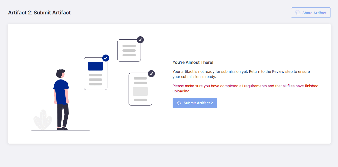 Completing an Artifact Overview – BloomBoard
