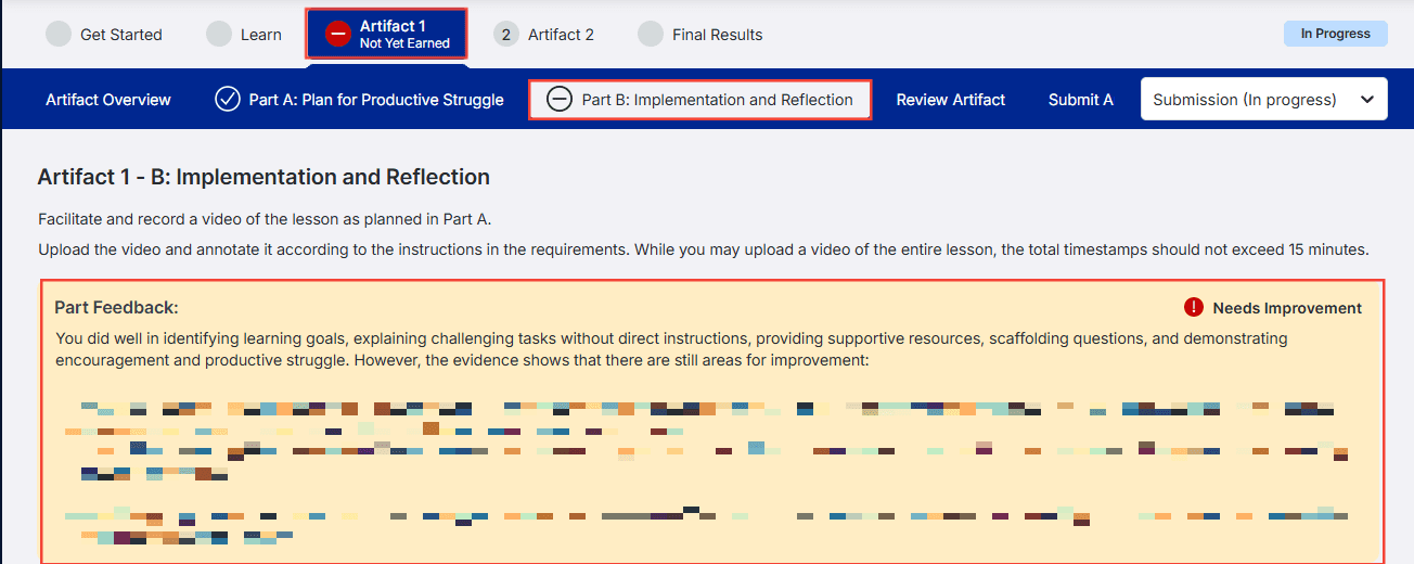 Viewing Assessment Feedback – BloomBoard