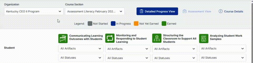 Previewing a Course and the included Units using the Cohort Dashboard ...