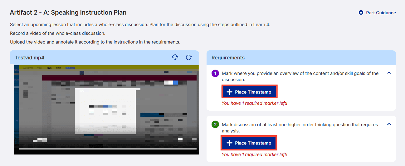Place a Marker/Annotate on an Uploaded File – BloomBoard